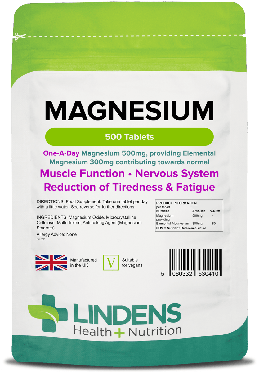 Magnesium Tablets (MgO 500mg) | Minerals | Lindens – Lindens Health ...